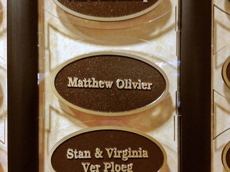 Recognition & Donor Walls | Pella Engraving & Sign Company